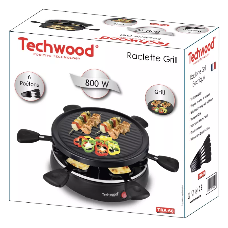 RACLETTE / GRILL 6 PERSONNES TECHWOOD