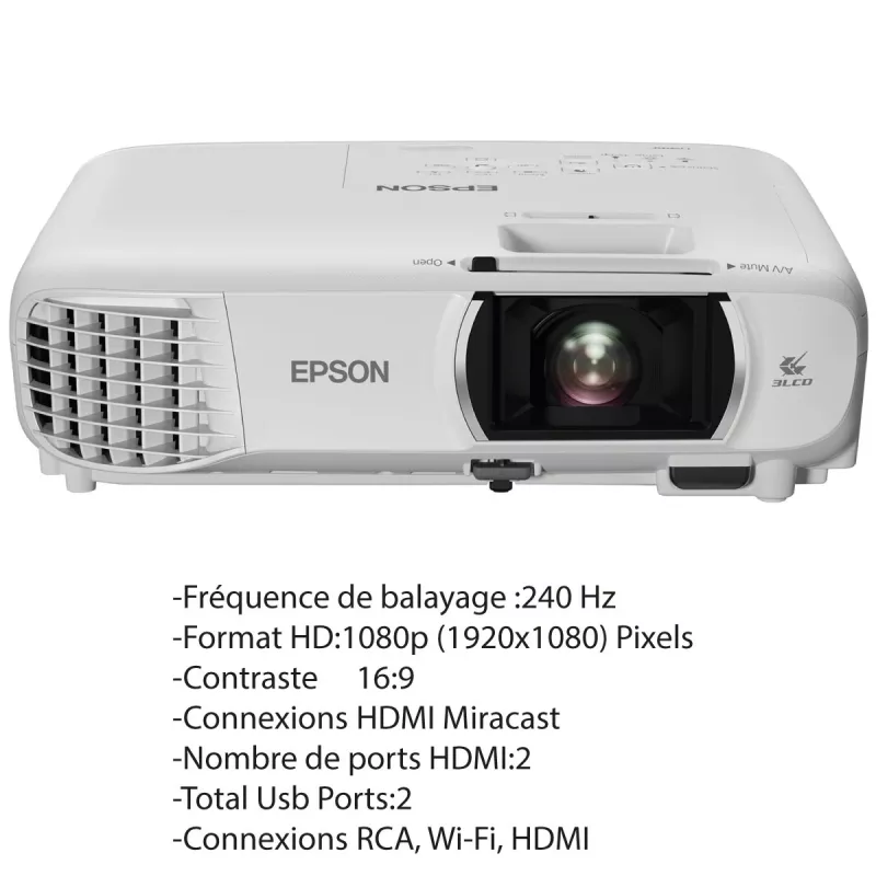 PACK VIDEO PROJECTEUR EPSON+ECRAN ELEC 240X180+SUPPORT+POINTEUR LASER
